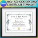 Certificate Diploma Canva Editable Template, High School Certificate ...