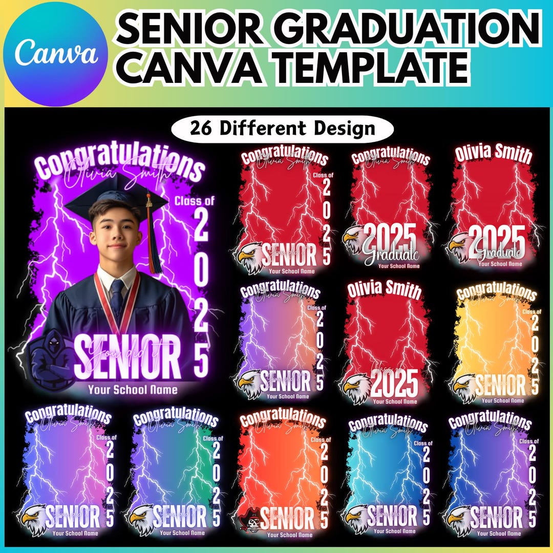 Graduation Senior Class of Canva Editable Template, Graduation Senior ...