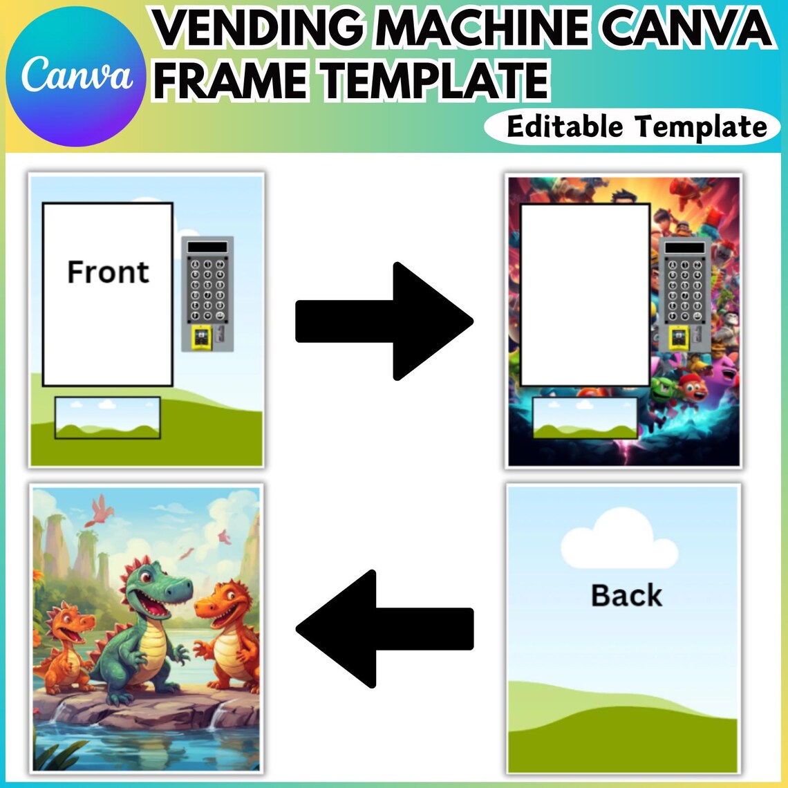 Vending Machine Canva Editable Template, Vending Business Canva ...