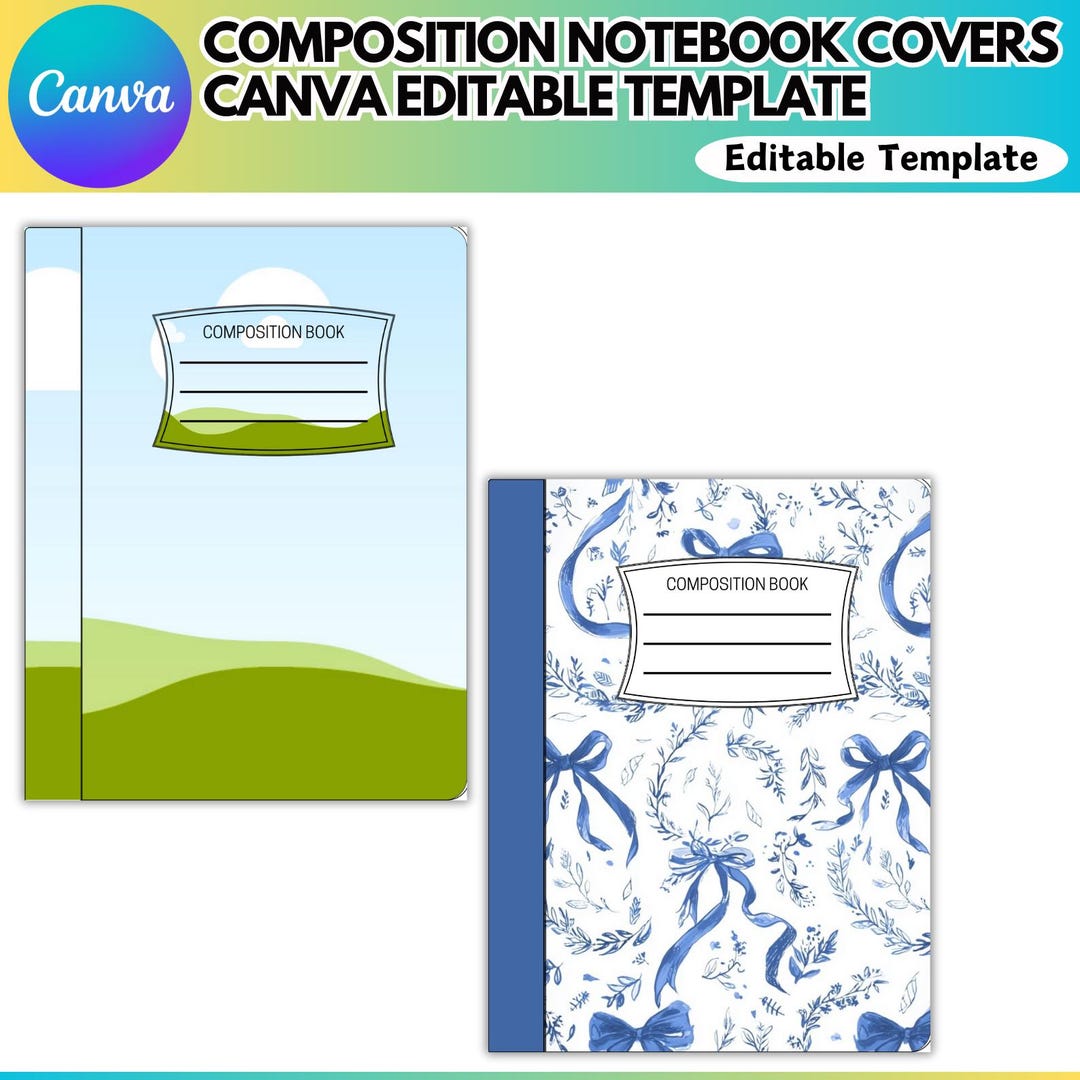 Composition Notebook Frame Canva, Composition Notebook Frame, Back to ...