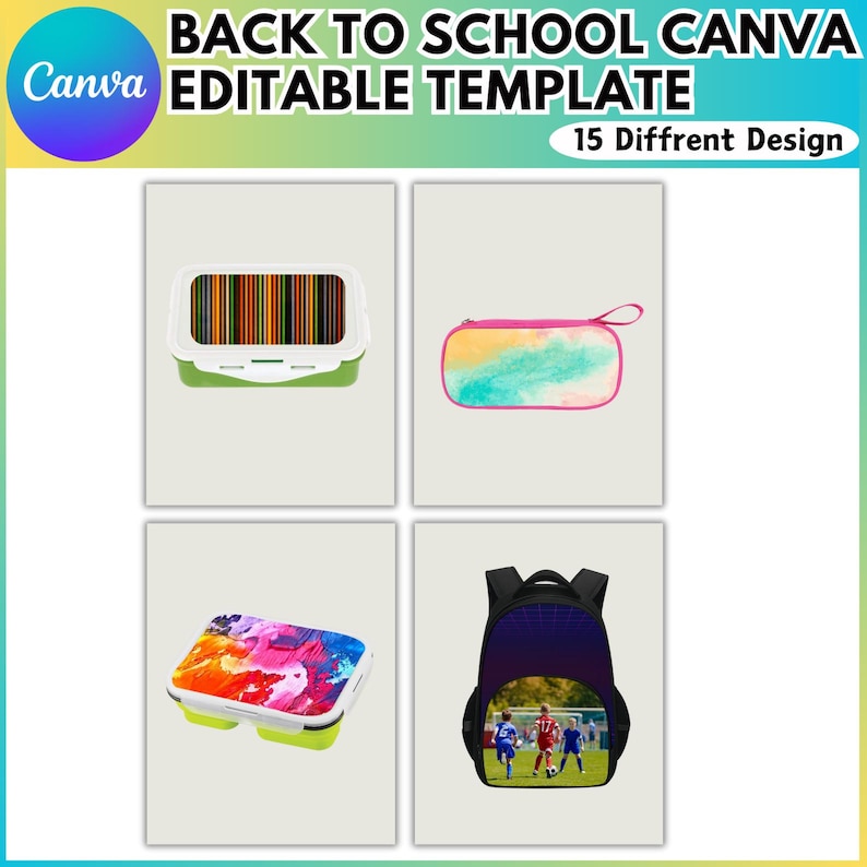 School Supply Canva Editable Frame Templates, School Supplies ...