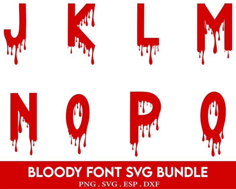 Blood Alphabet Svg Bundle Blood Font Svg Horror Font Svg - Etsy