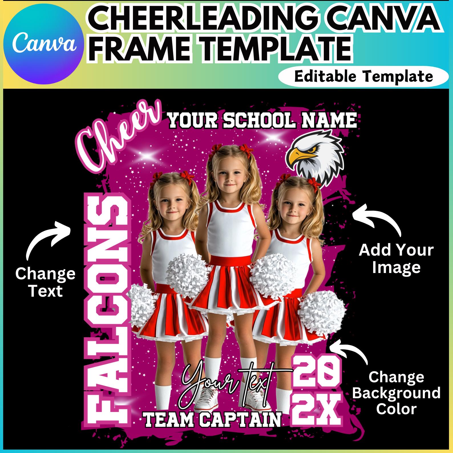 Cheerleading Canva Editable Template, Sports Photography Templates ...