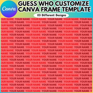 Custom Guess Who Canva Editable Template, Canva Guess Who Game, Guess ...