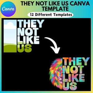 They Not Like Us Canva Editable Template, 18 Different Design Template ...