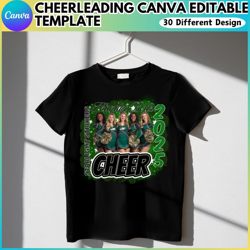 Cheerleading Canva Editable Template, Senior Sport Design, Senior Night ...