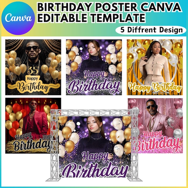 Birthday Backdrop - Etsy