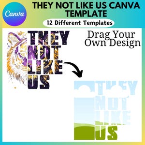 They Not Like Us Canva Editable Template, 18 Different Design Template ...
