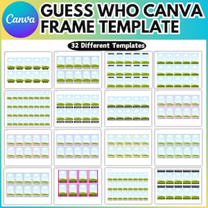 Guess Who Canva Editable Template, Canva Guess Who Game, Guess Who ...