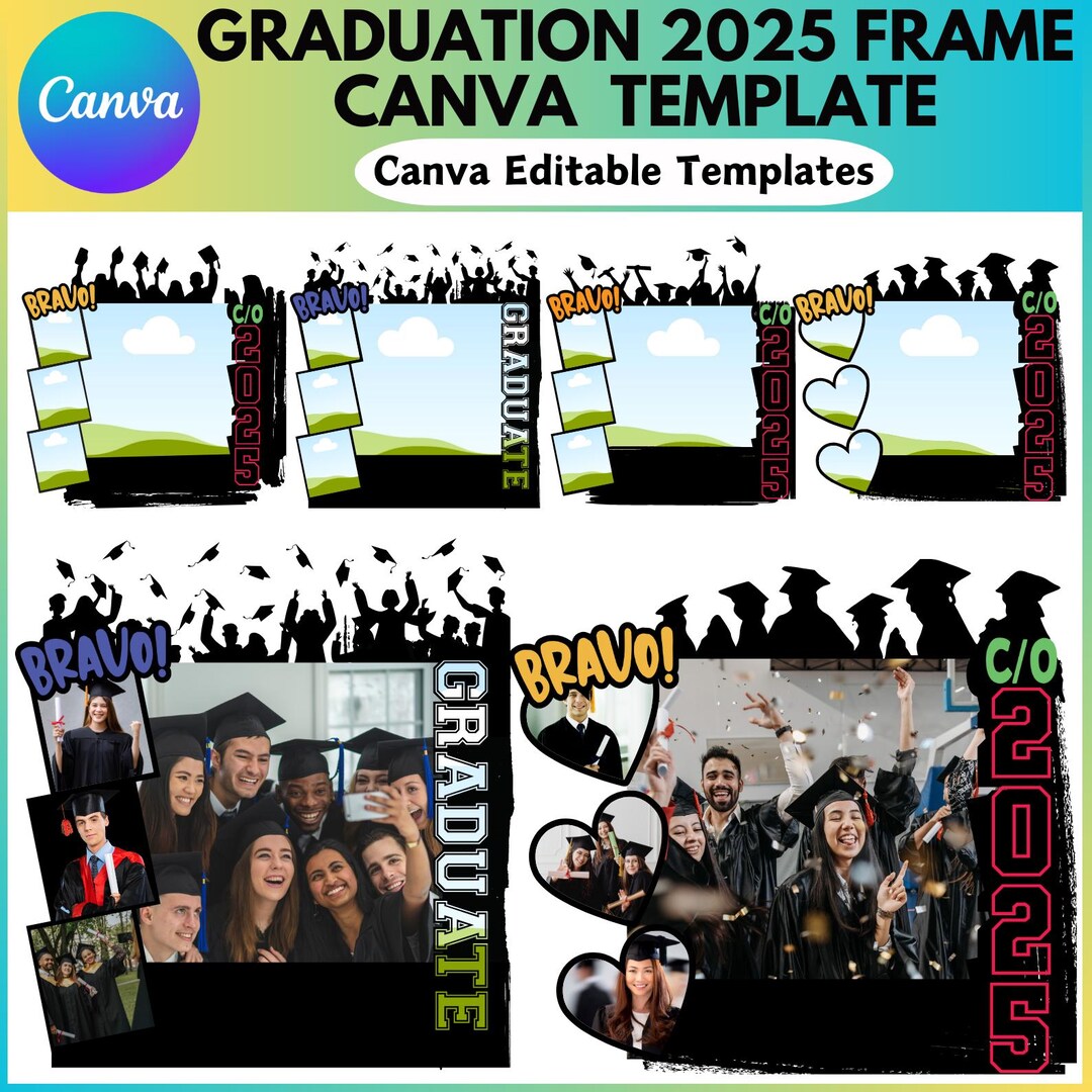 Graduation Canva Editable Template, Graduation Senior 2025 ...