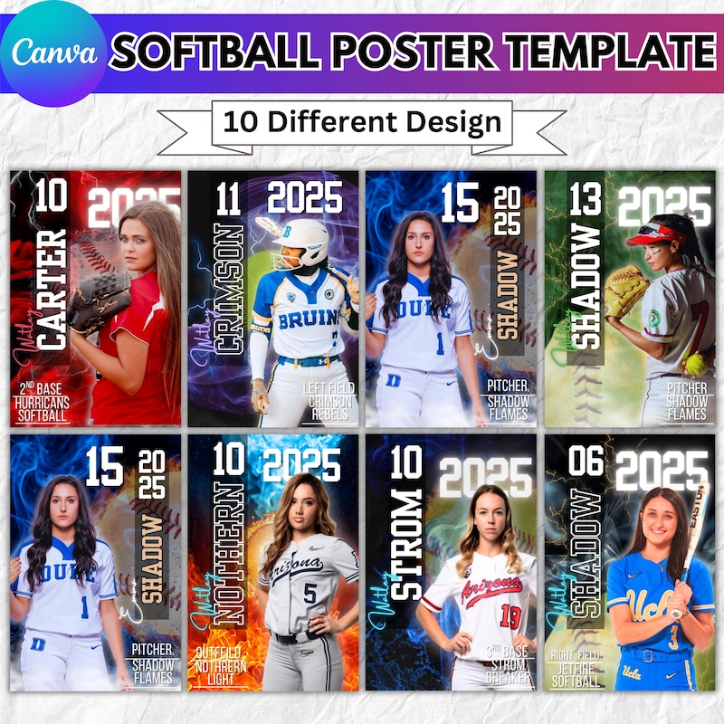 Softball Poster - Etsy