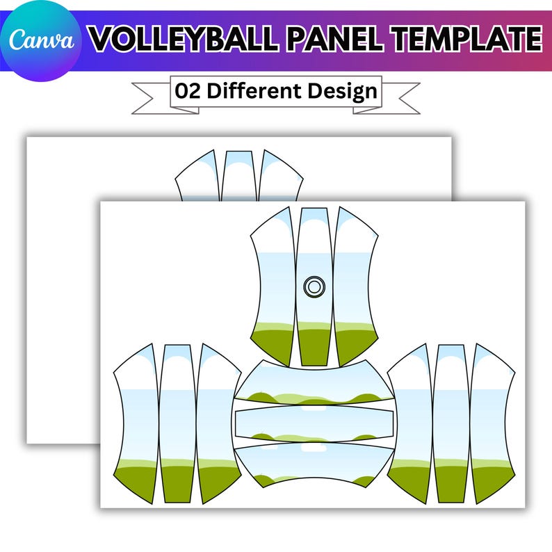 Volleyball Panel Template, Blank Volleyball Wrap for Photos, DIY ...