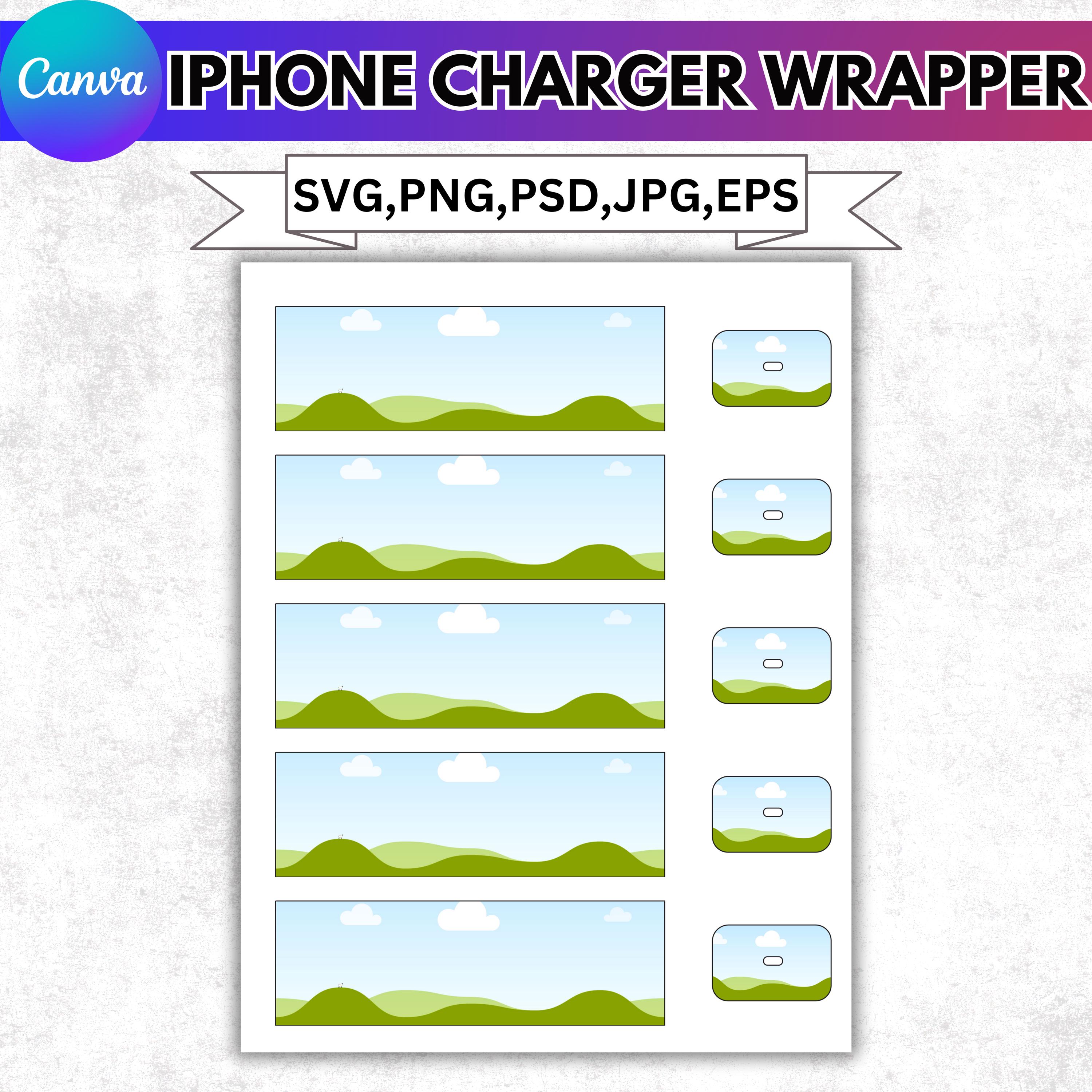 20W Phone Charger Wrapper Canva Template, Editable Charger Label ...