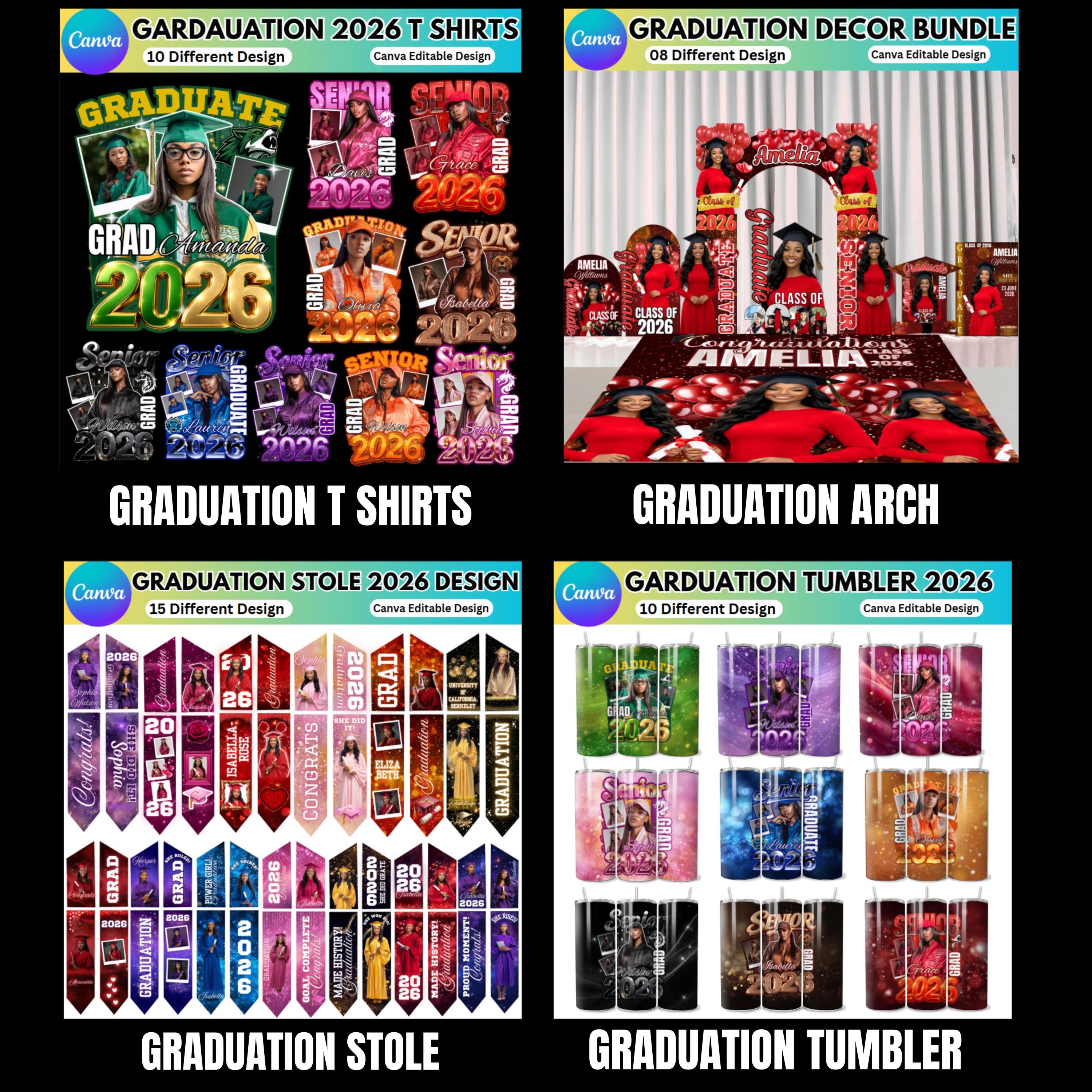 Graduation Mega Bundle Template, Grad Newspaper, Congrats Bootleg ...