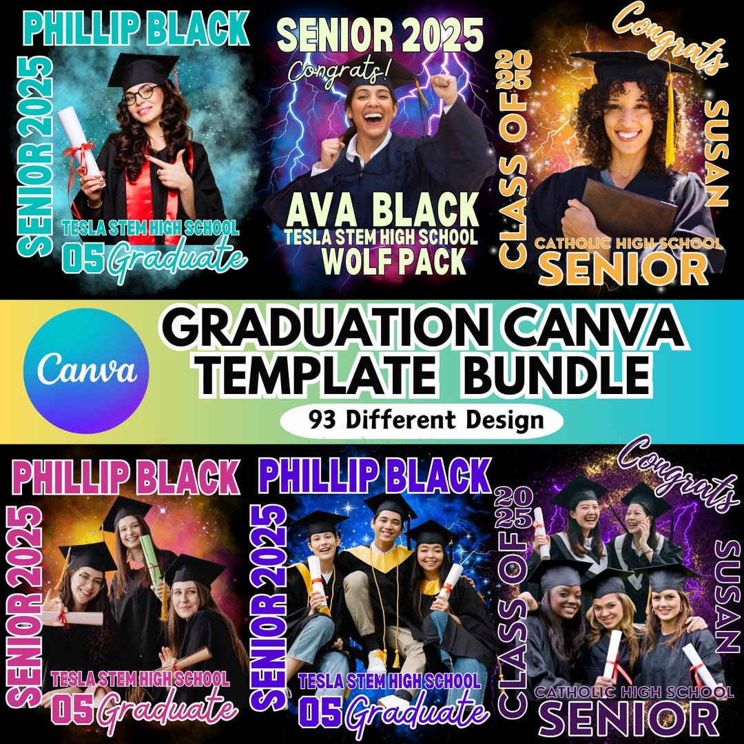 93 Graduation Bootleg Canva Editable Template, Graduation Bootleg ...