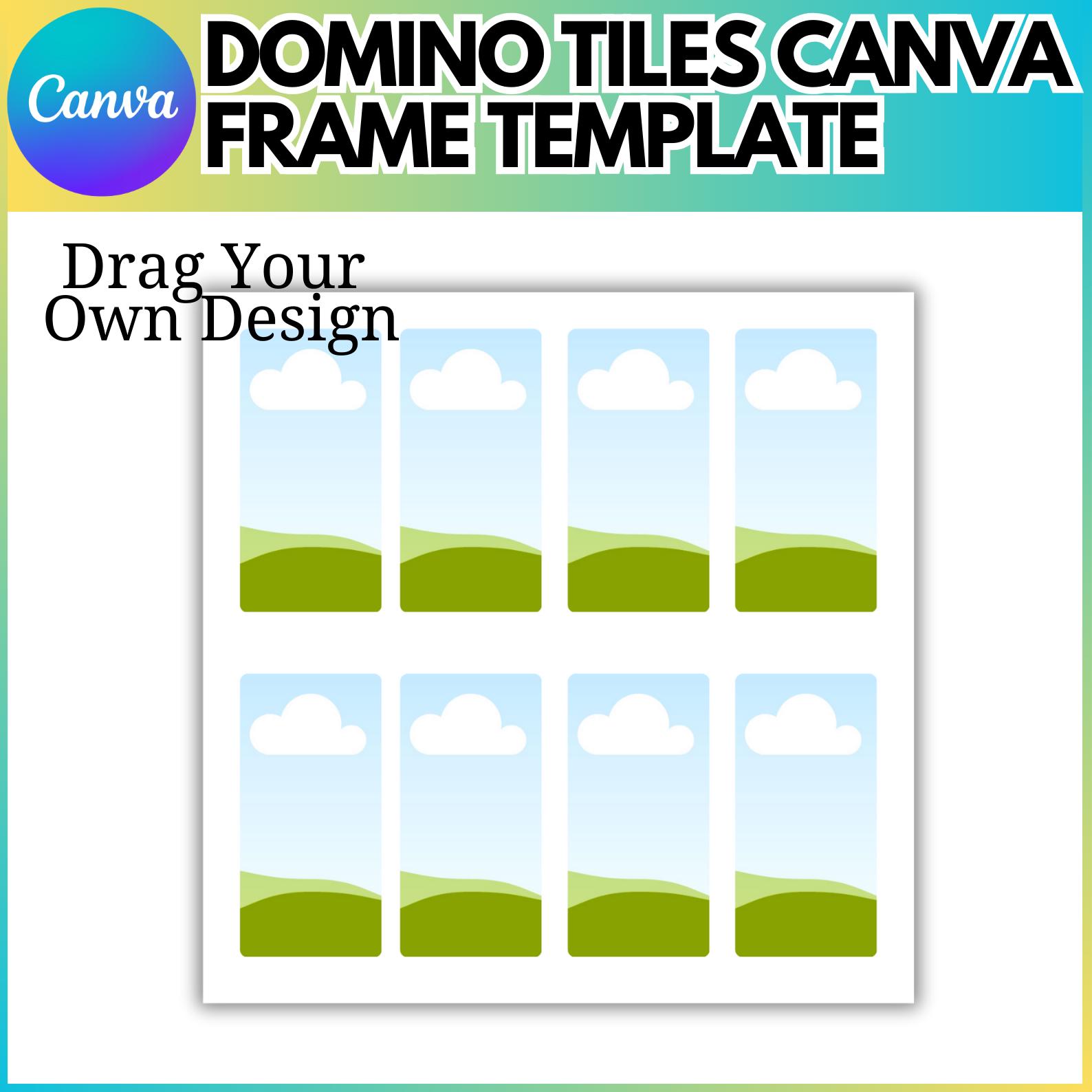 Domino Tile Canva Editable Template, Domino Tile Sublimation Template ...