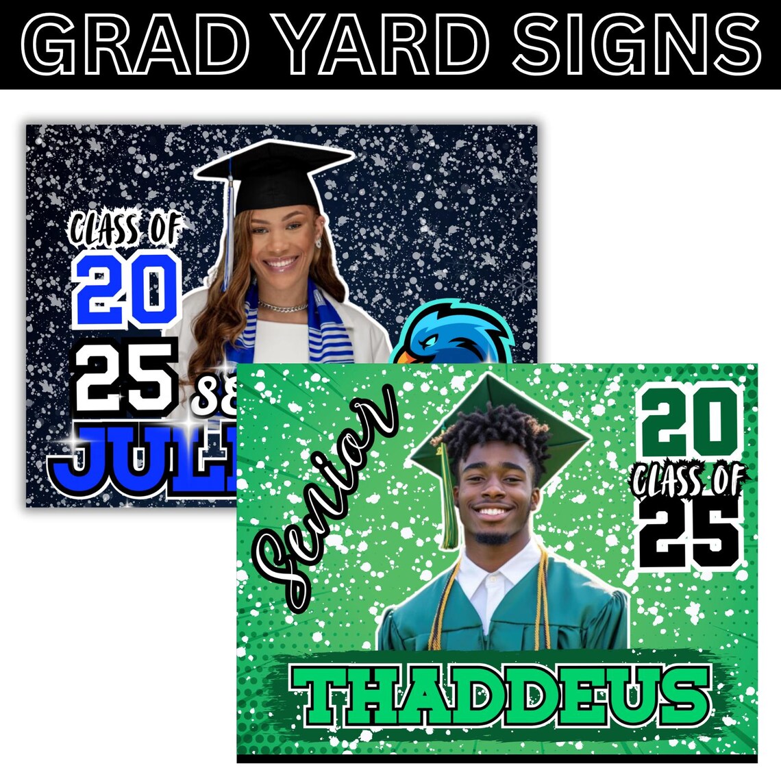 Graduation Yard Sign Canva Editable Templates, Congrats Grad Signs ...