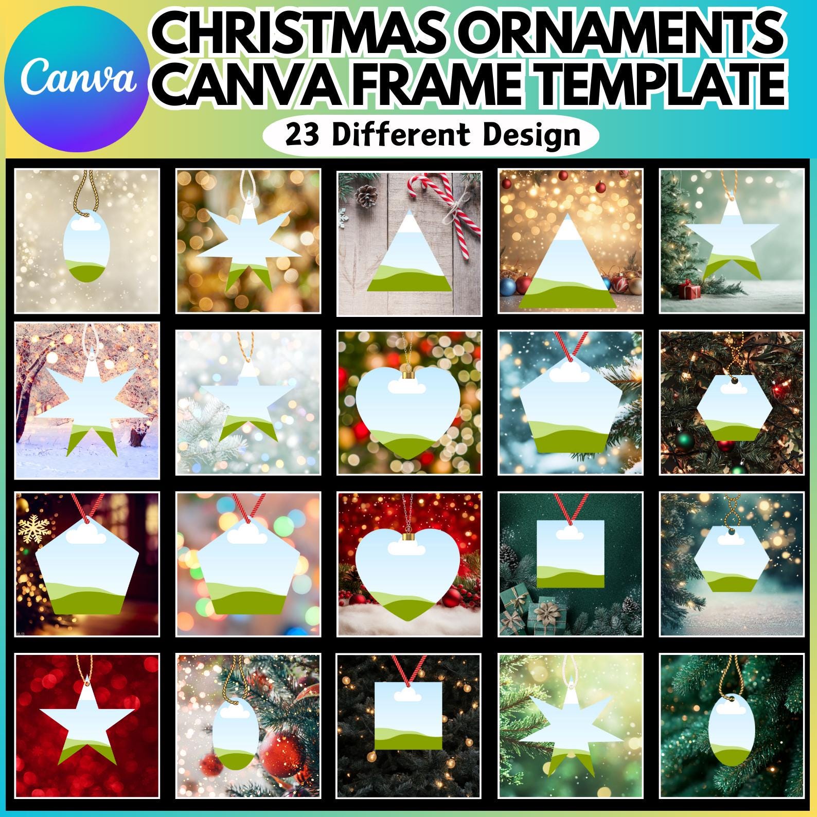 Christmas Ornament Template Canva