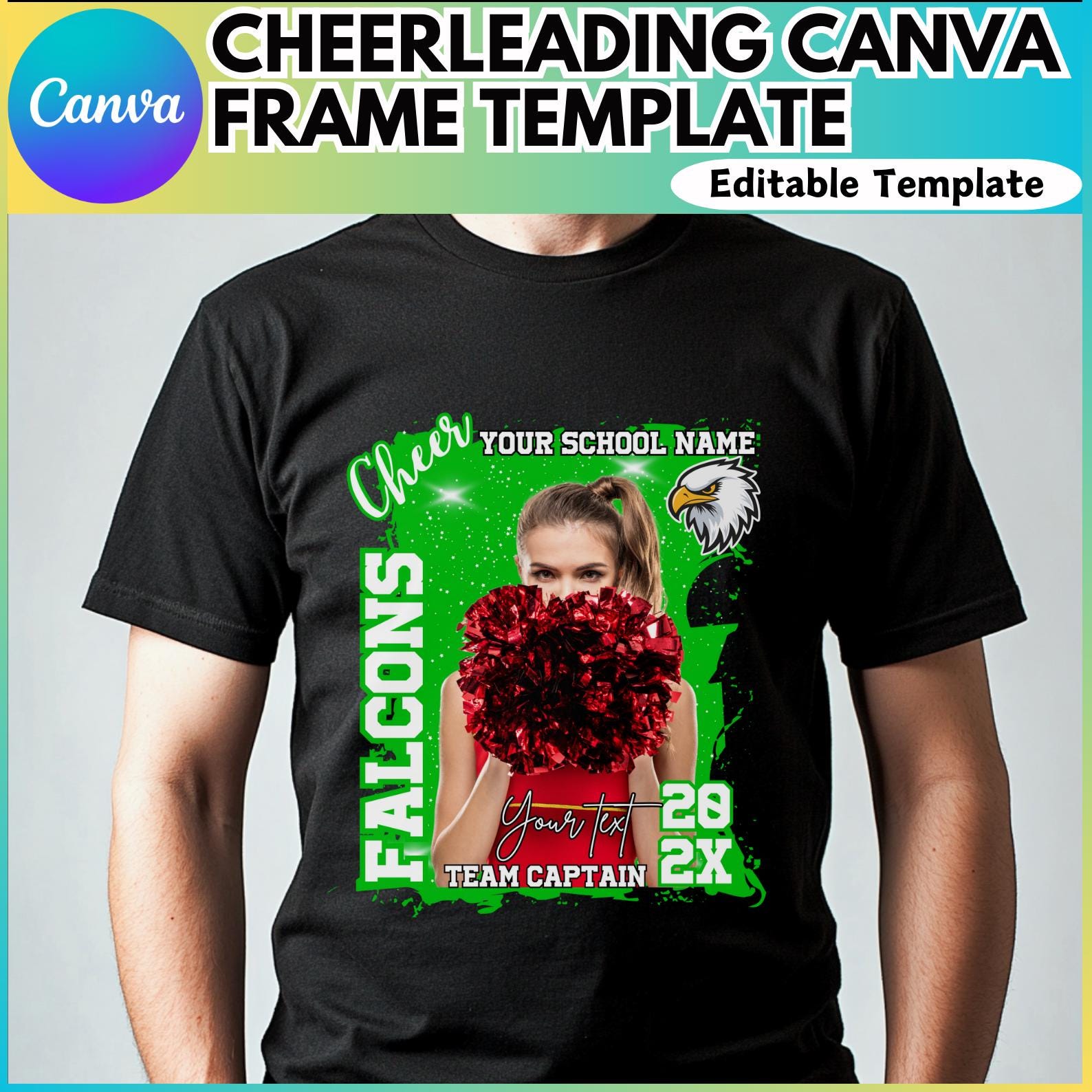 Cheerleading Canva Editable Template, Sports Photography Templates ...