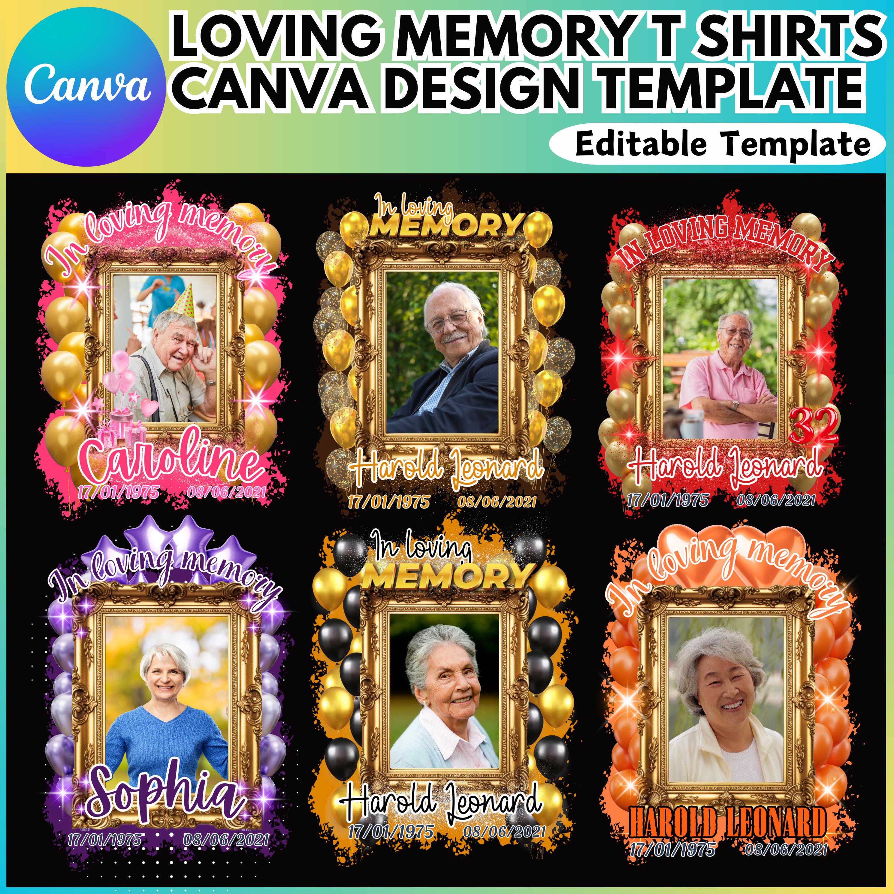 10 in Loving Memory Design Canva Editable Template, Funeral ...