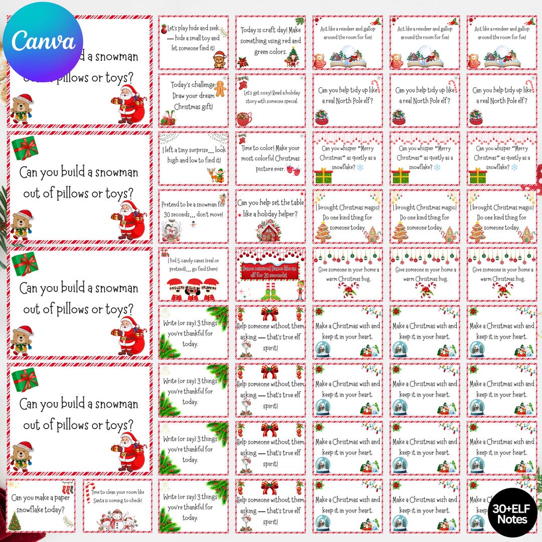 Elf Notes Printable, Elf Notes Template, Christmas Elf Letters ...