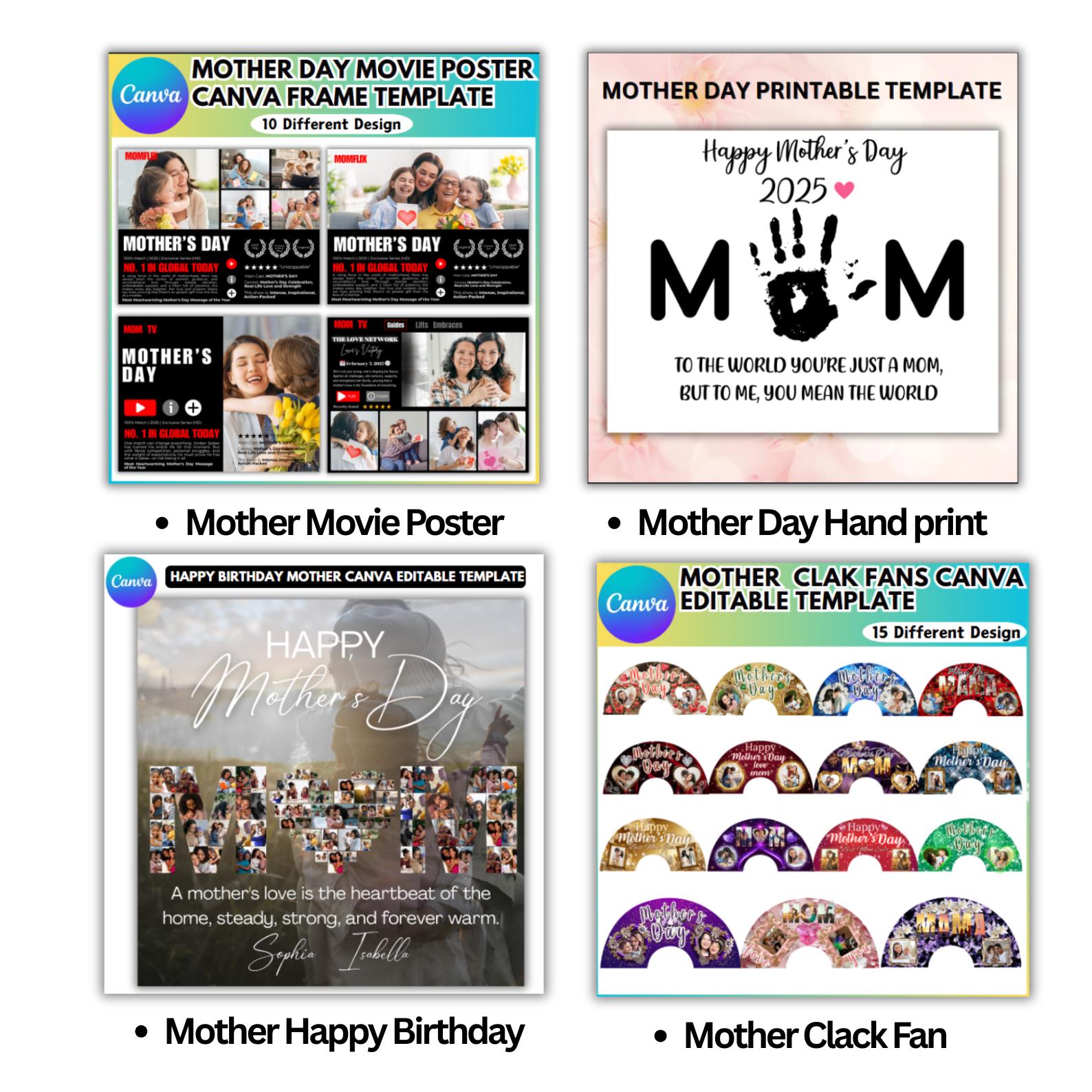 Mothers Day Canva Editable Mega Bundle, Mother Day Svgs, Mom Tumbler ...