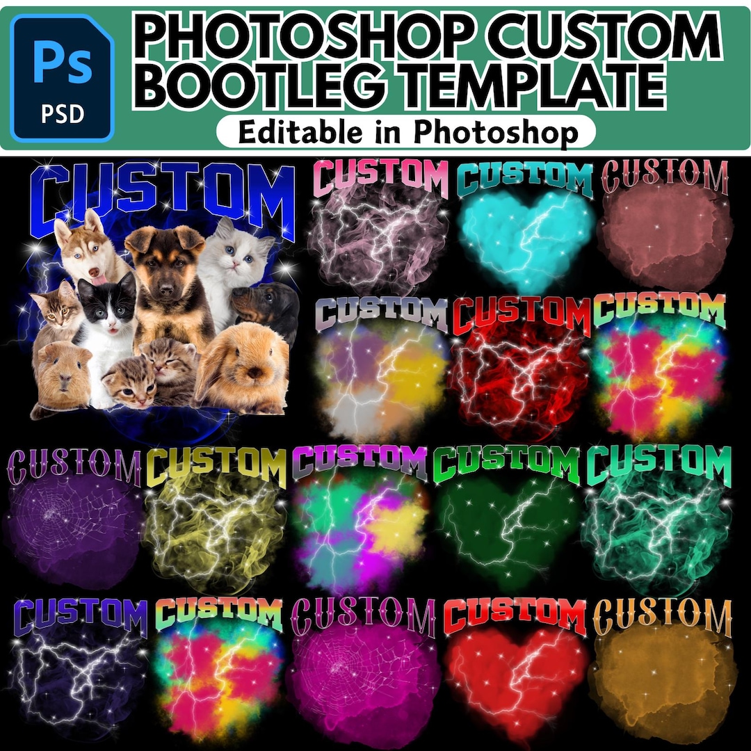 70 Custom Bootleg Editable Photoshop Templates Design, Editable ...