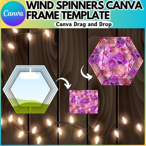 Wind Spinner Canva Editable Bundle, Canva Frame Design, Heart Frame ...