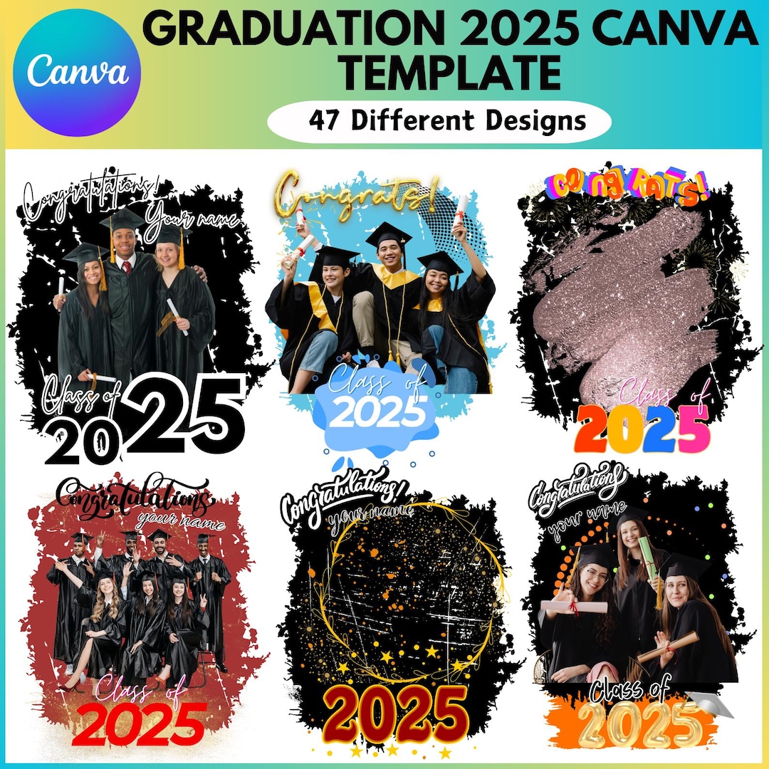 Class of 2025 Graduation Template, Senior 2025 Canva Template ...