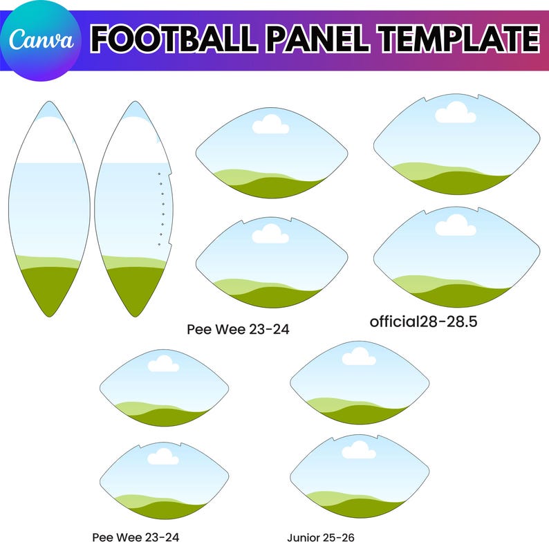 Sports Panel Canva Editable Template Bundle,canva Frame Panel, Football ...