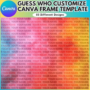 Custom Guess Who Canva Editable Template, Canva Guess Who Game, Guess ...
