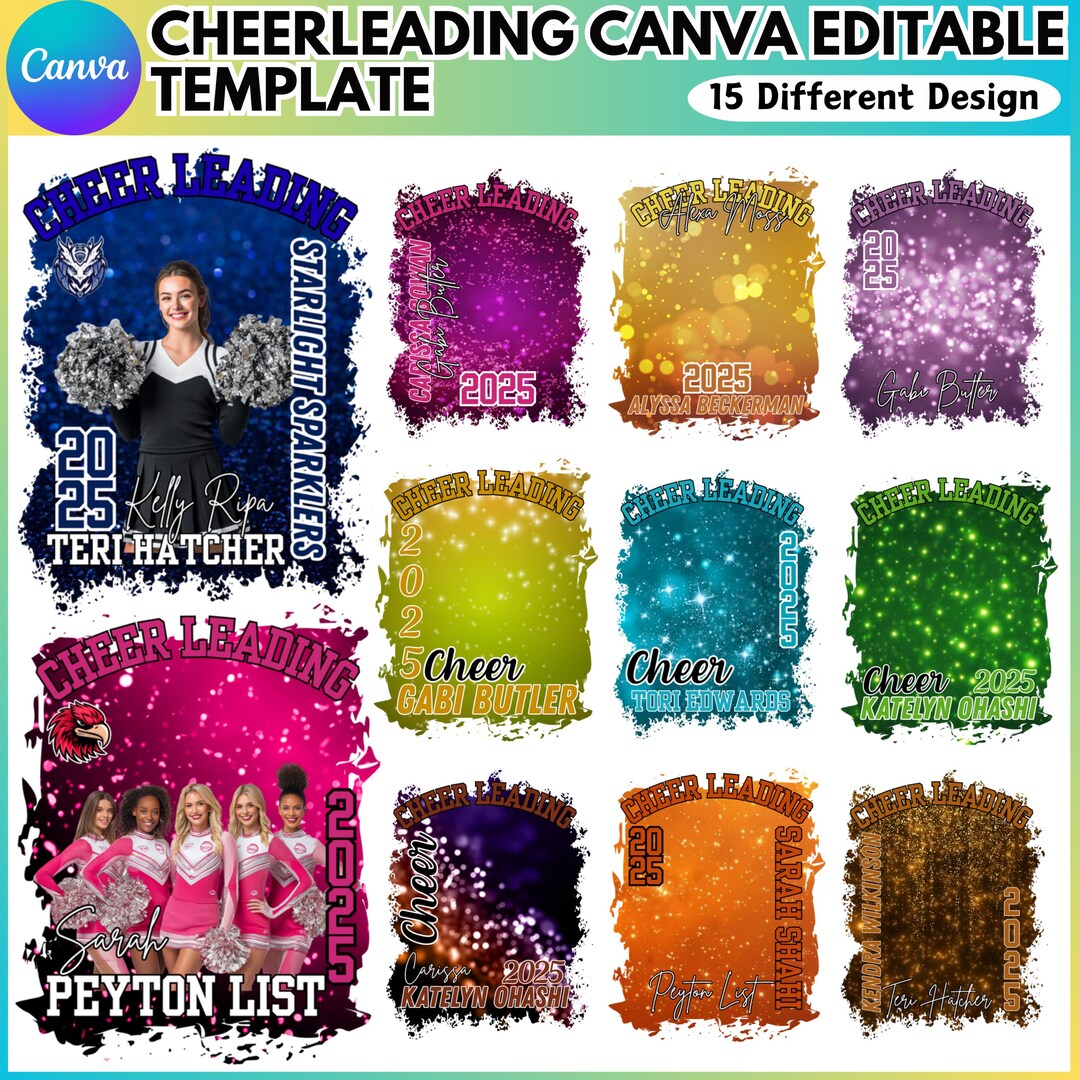 Cheerleading Canva Editable Template, Senior Sport Design, Senior Night ...
