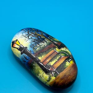 Acrylic Stone Painting, Forest and Night - Etsy