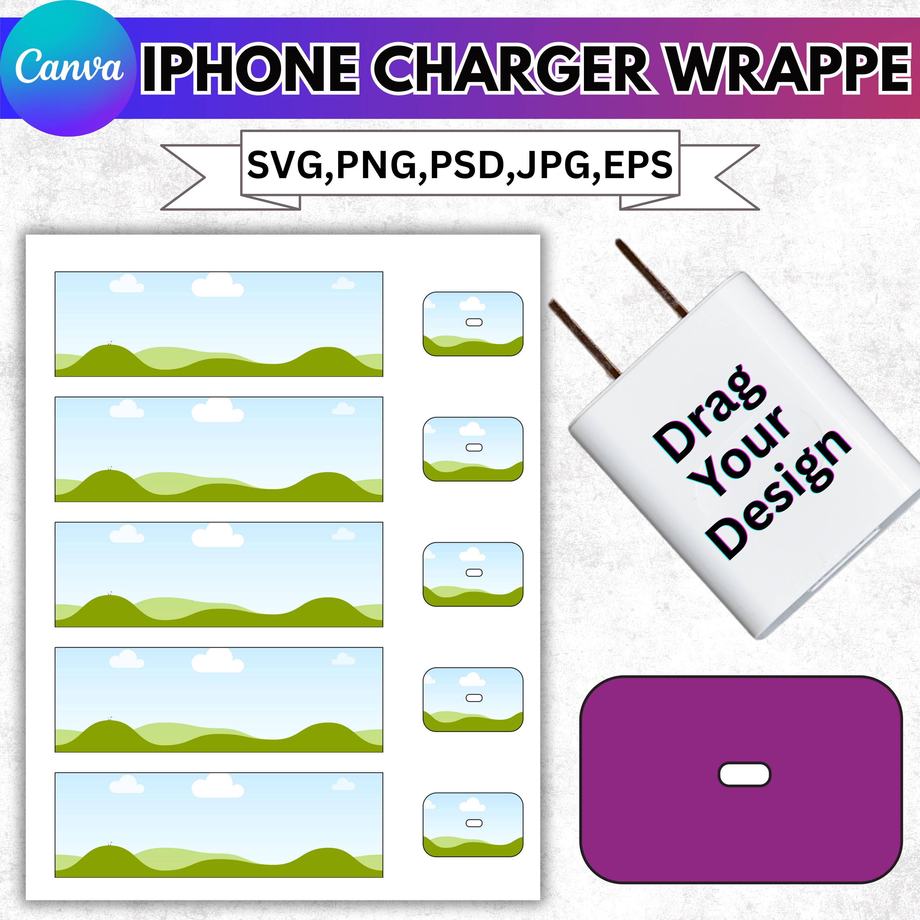 20W Phone Charger Wrapper Canva Template, Editable Charger Label ...