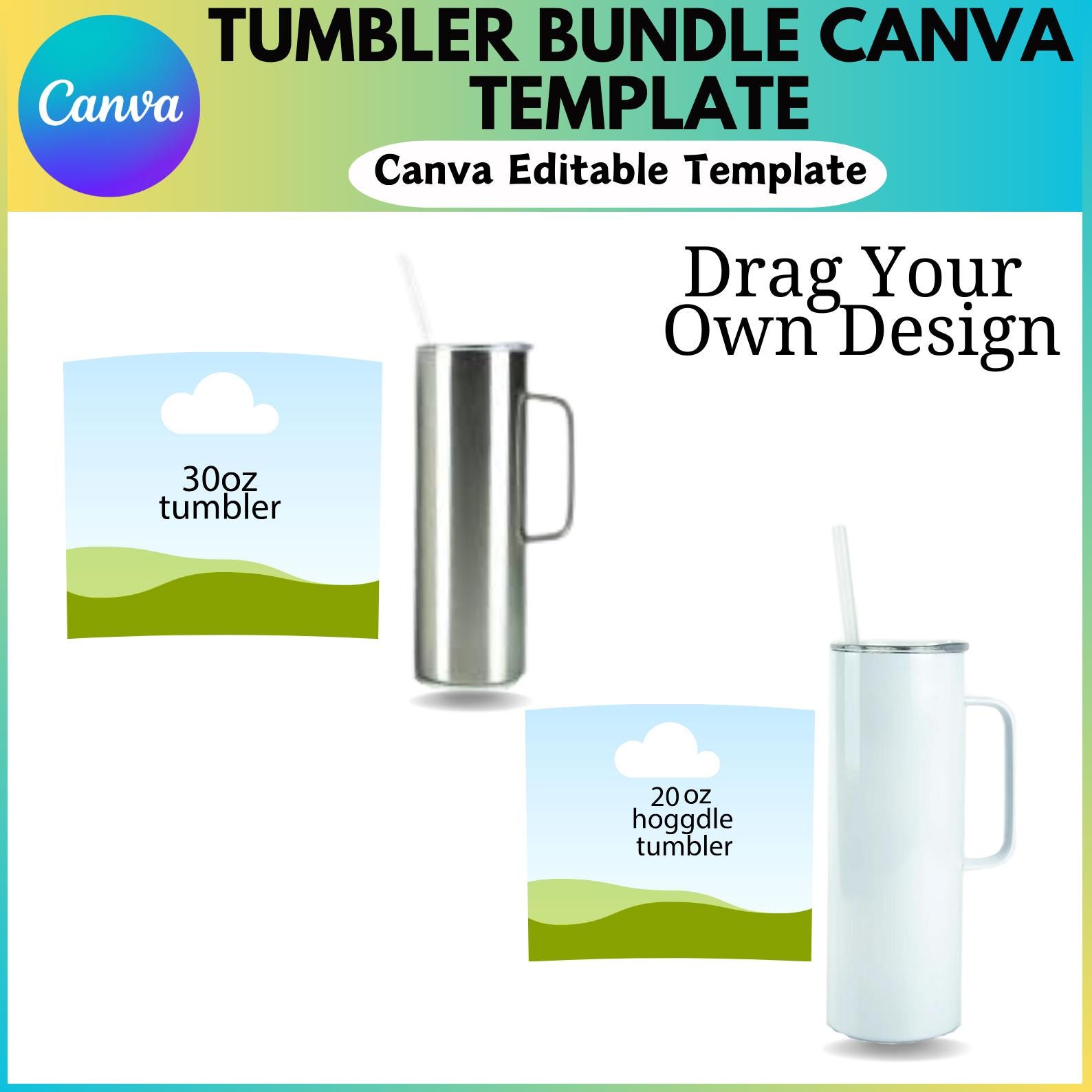 Tumbler Canva Editable,canva Tumbler Templates Tumbler Template Jar ...