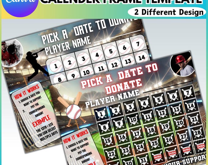 Baseball Fundraiser Calendar 2025, Pick a Date Baseball Fundraiser ...