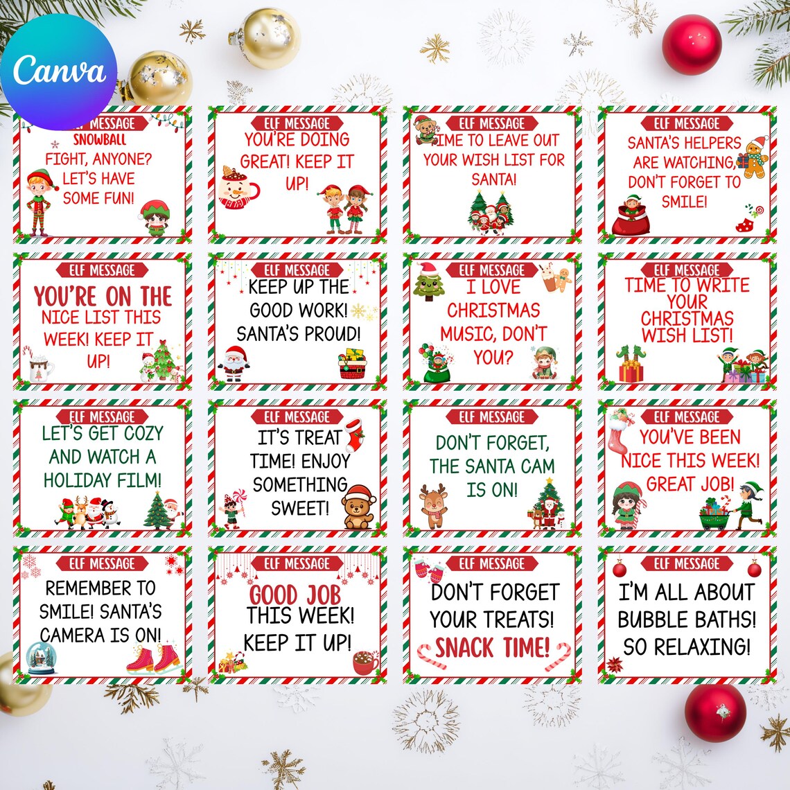 Elf Notes Printable, Elf Notes Template, Christmas Elf Letters ...