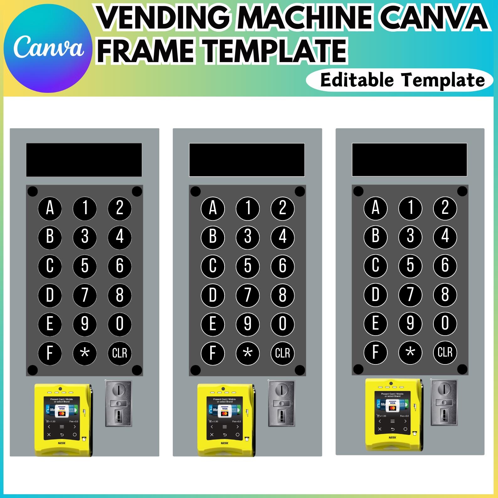 Vending Machine Canva Editable Template, Vending Business Canva ...