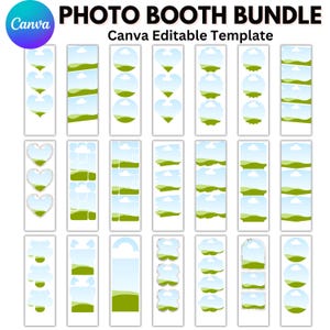 Photo Booth Template Bundle | Editable 6x4 Canva Frames | Printable ...