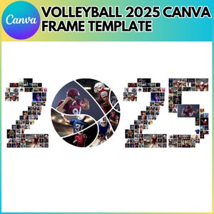 Volleyball 2025 Senior Night Canva Editable Photo Collage, Basketball ...