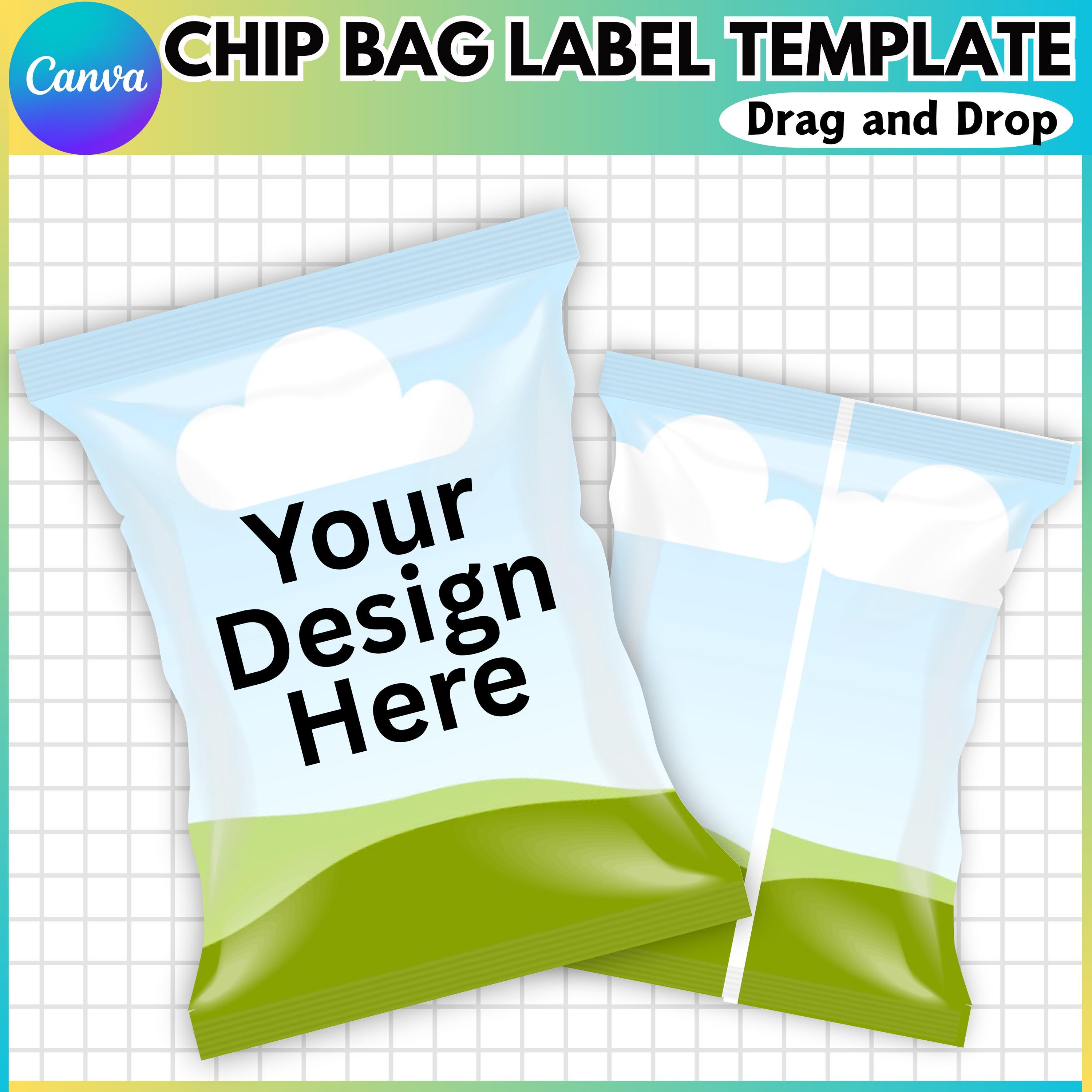 Chip Bag Canva Editable Template Bundle, Printable Snack Bag Design ...