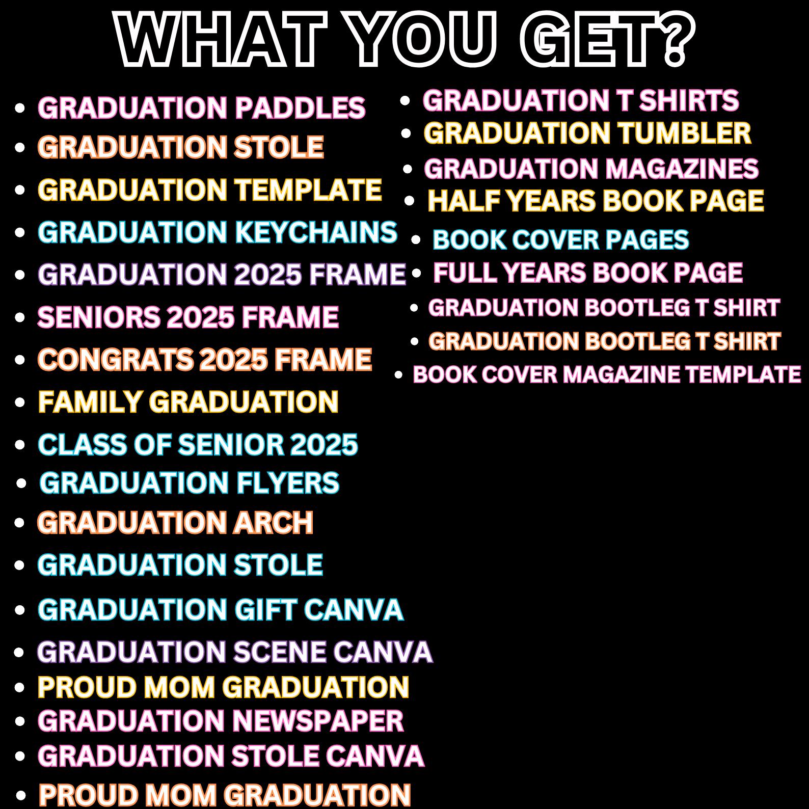 Graduation Mega Bundle Template, Grad Newspaper Template, Congrats ...
