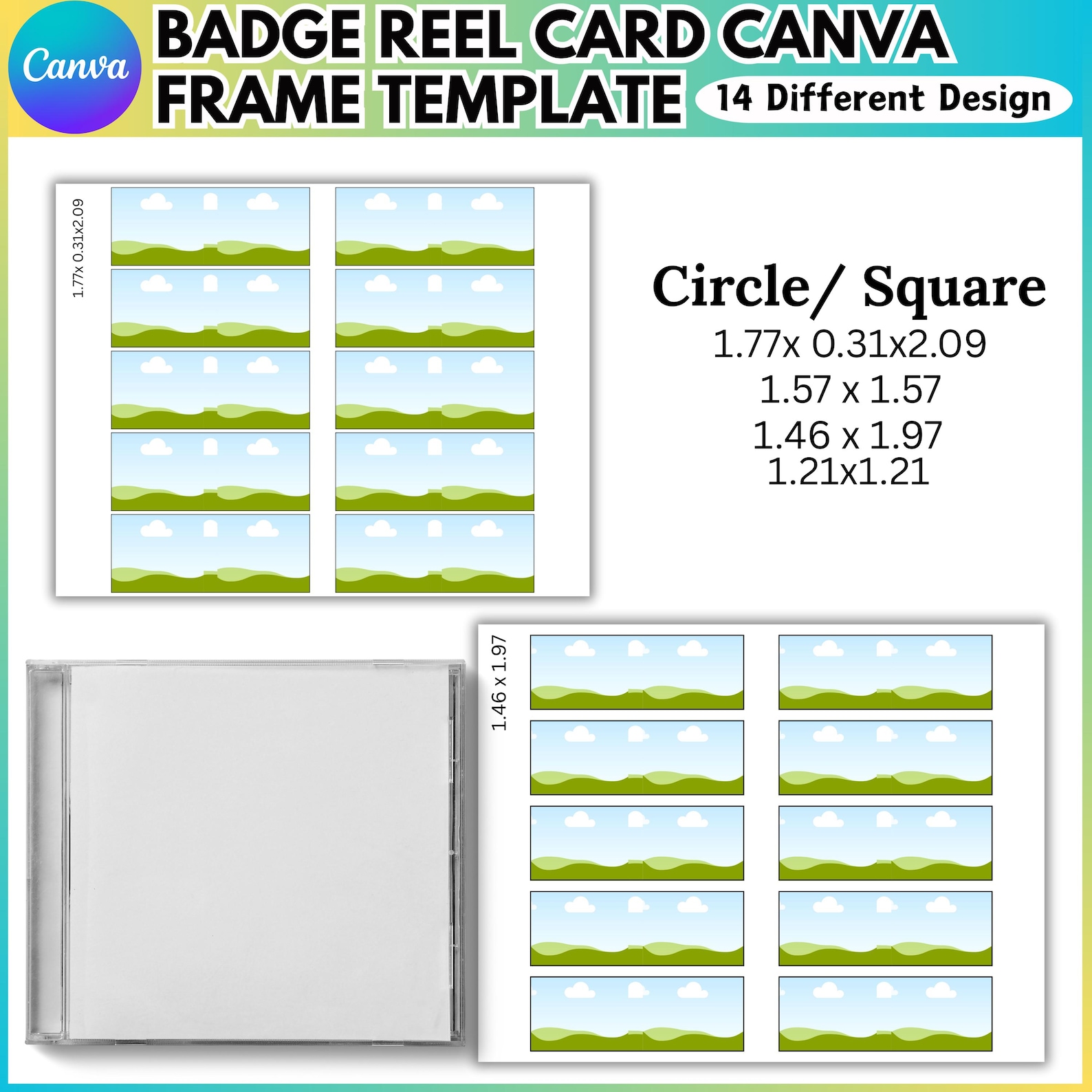 Mini Album Cd Keychain Canva Editable Template, Cd Case Front & Back ...