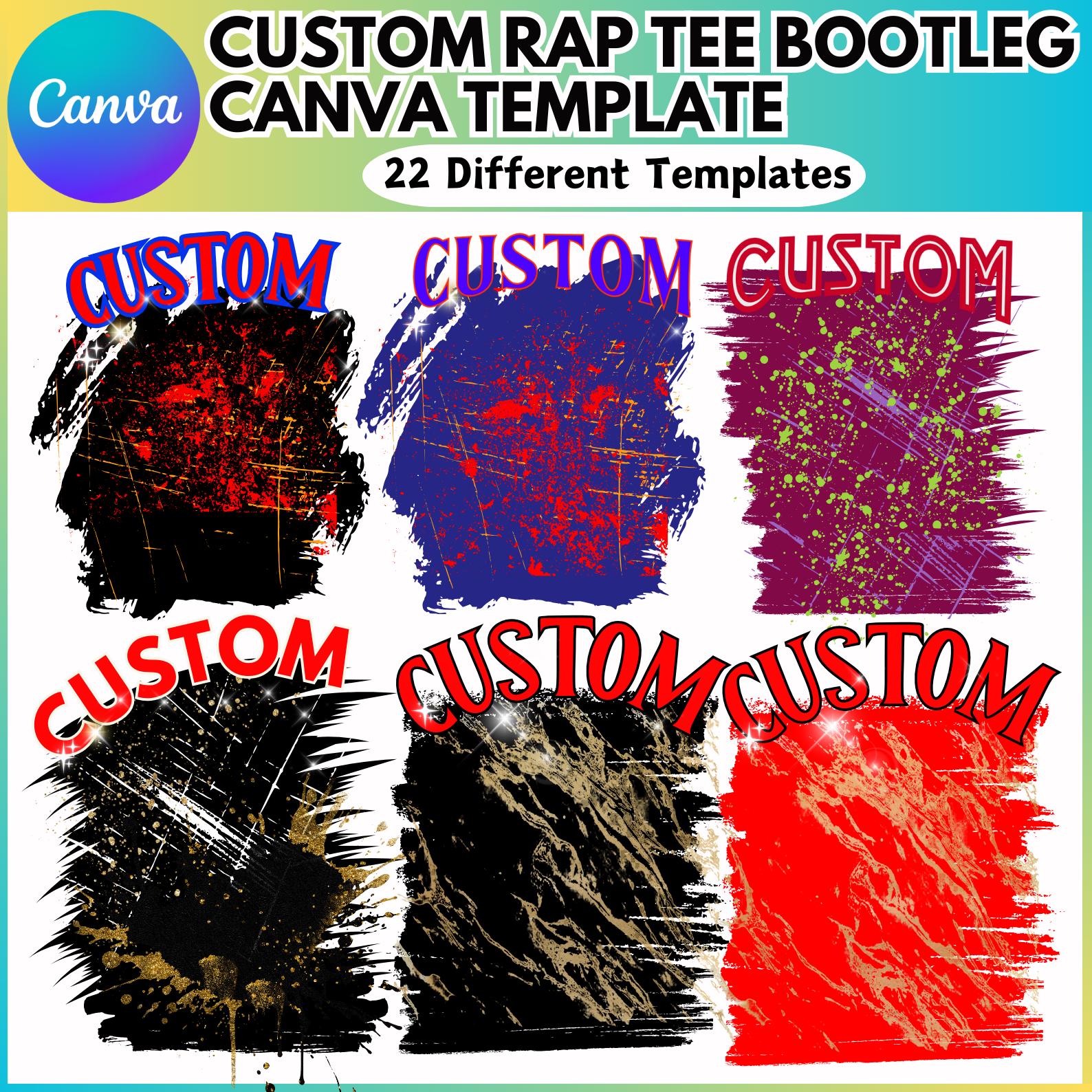 Tshirt Design Template Bootleg Rap Tee Shirt PNG, 90s Tshirt Custom ...