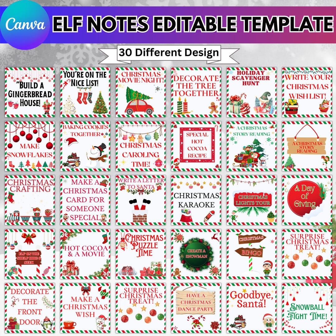 Elf Notes Printable, Elf Notes Template, Christmas Elf Letters ...