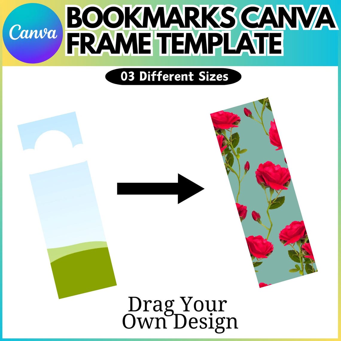 Bookmarks Canva Editable Template, Design Your Own Bookmarks, Bookmark ...