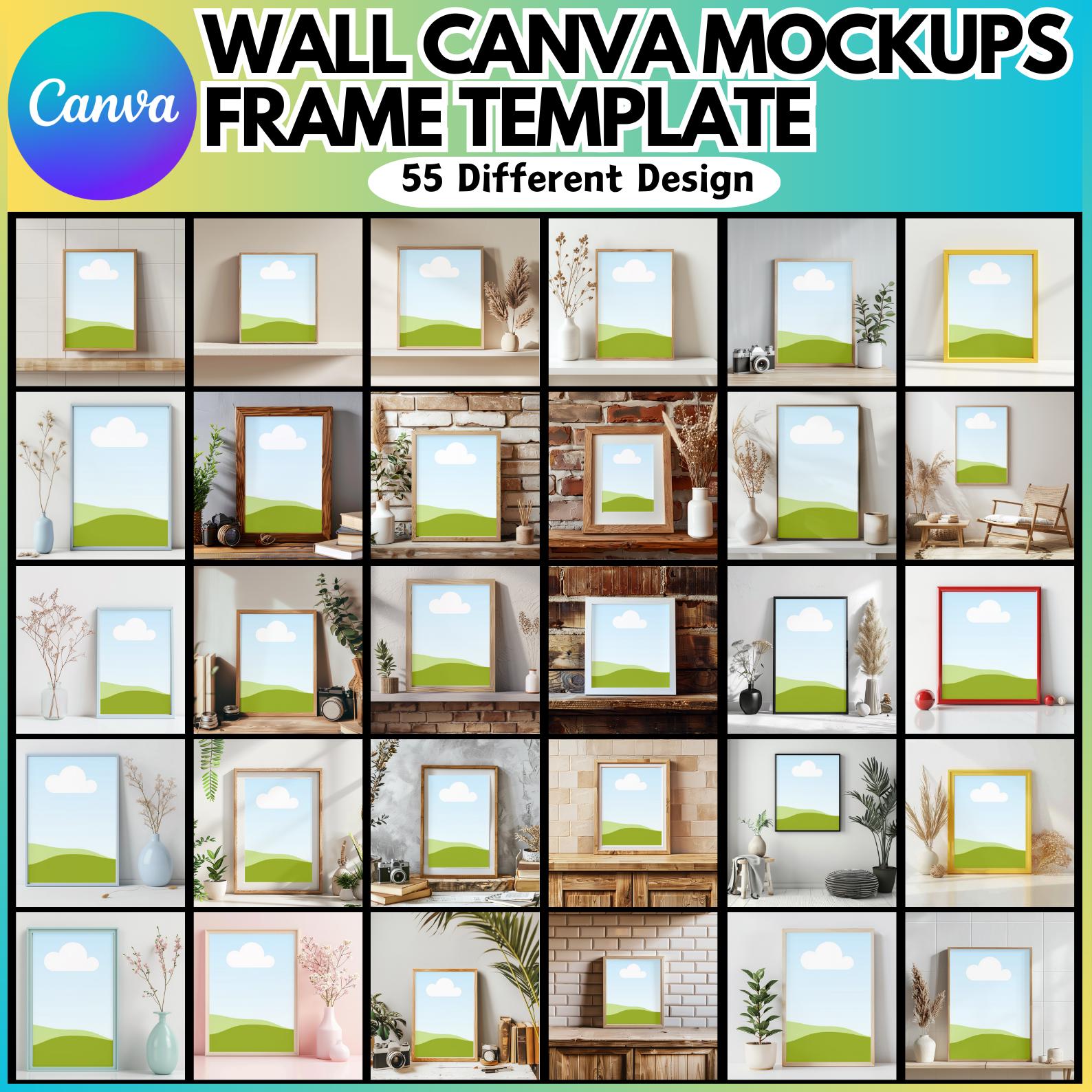 Canva Frame Mockups Canva Editable Template, Walls Frame Designs, Fill ...