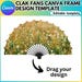 Clack Fan Editable Canva Template, Chinese Fan Template, Sublimation ...
