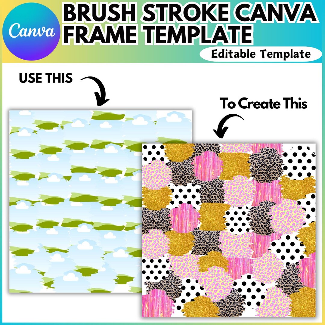 Distressed Effect Canva Editable Frame Template, Canva Editable Frame ...