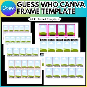 Custom Guess Who Canva Editable Template, Canva Guess Who Game, Guess ...